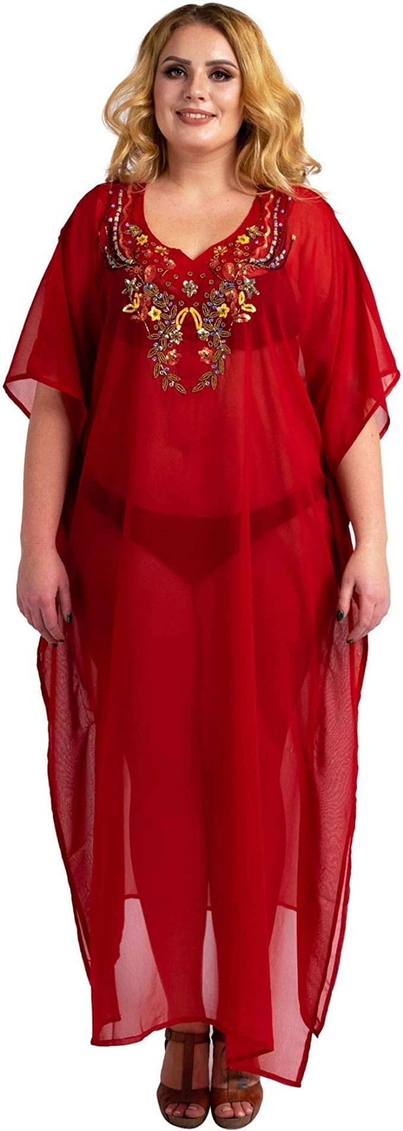 Miss Lavish London Women Ladies Hand Embroidered Caftans Beach Cover ...