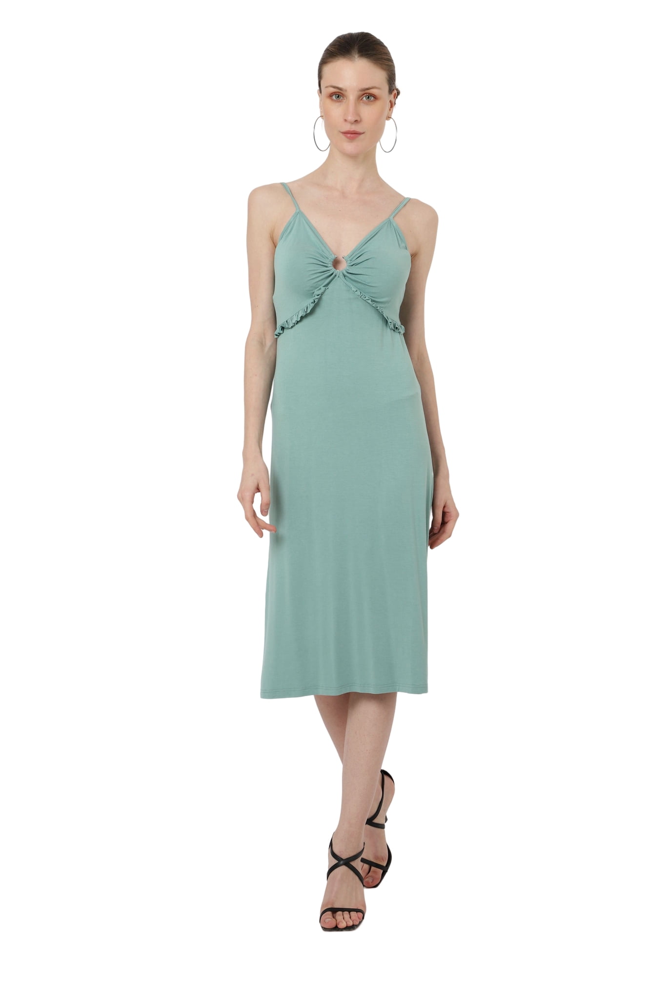 Miss Lavish London Women Midi Cami Dress Maxi Fit-and-Flare Shift Boho ...