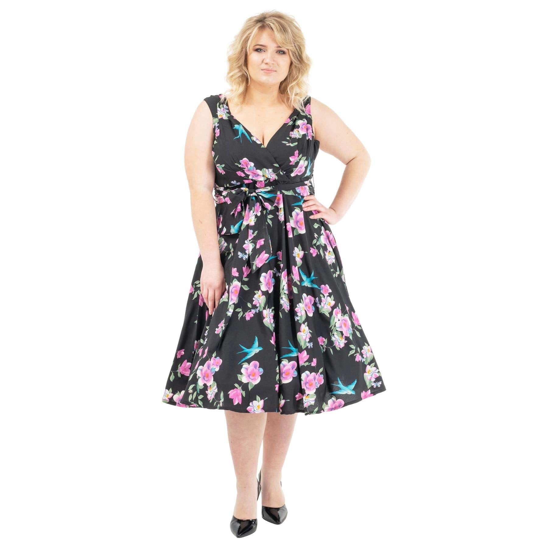 40s American Fashion Designer Floral Dress