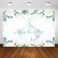 Miss to Mrs Backdrop White Floral Wedding Dress Bridal Shower Party ...
