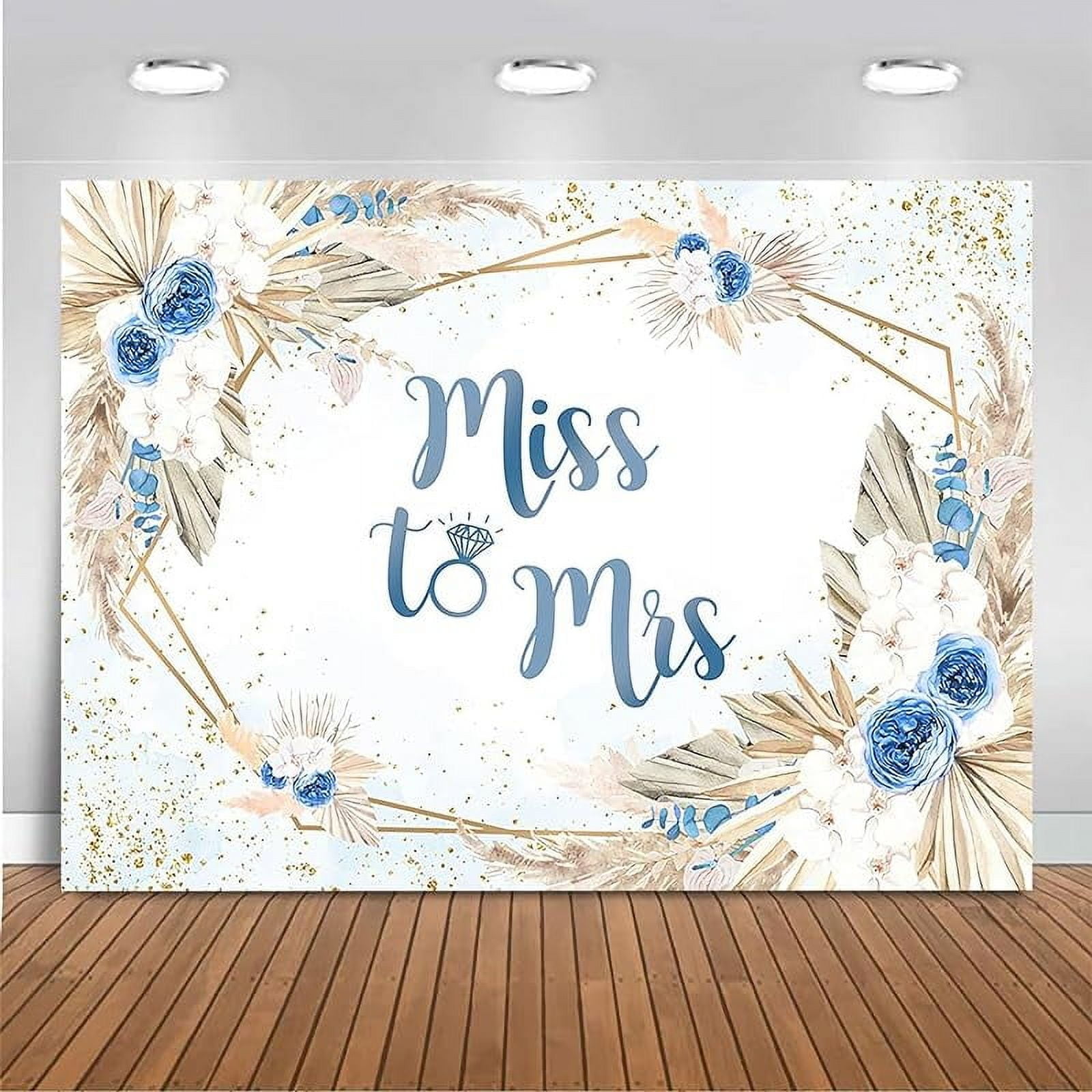 Miss to Mrs Bridal Shower Backdrop Boho Bride to Be Wedding Party ...