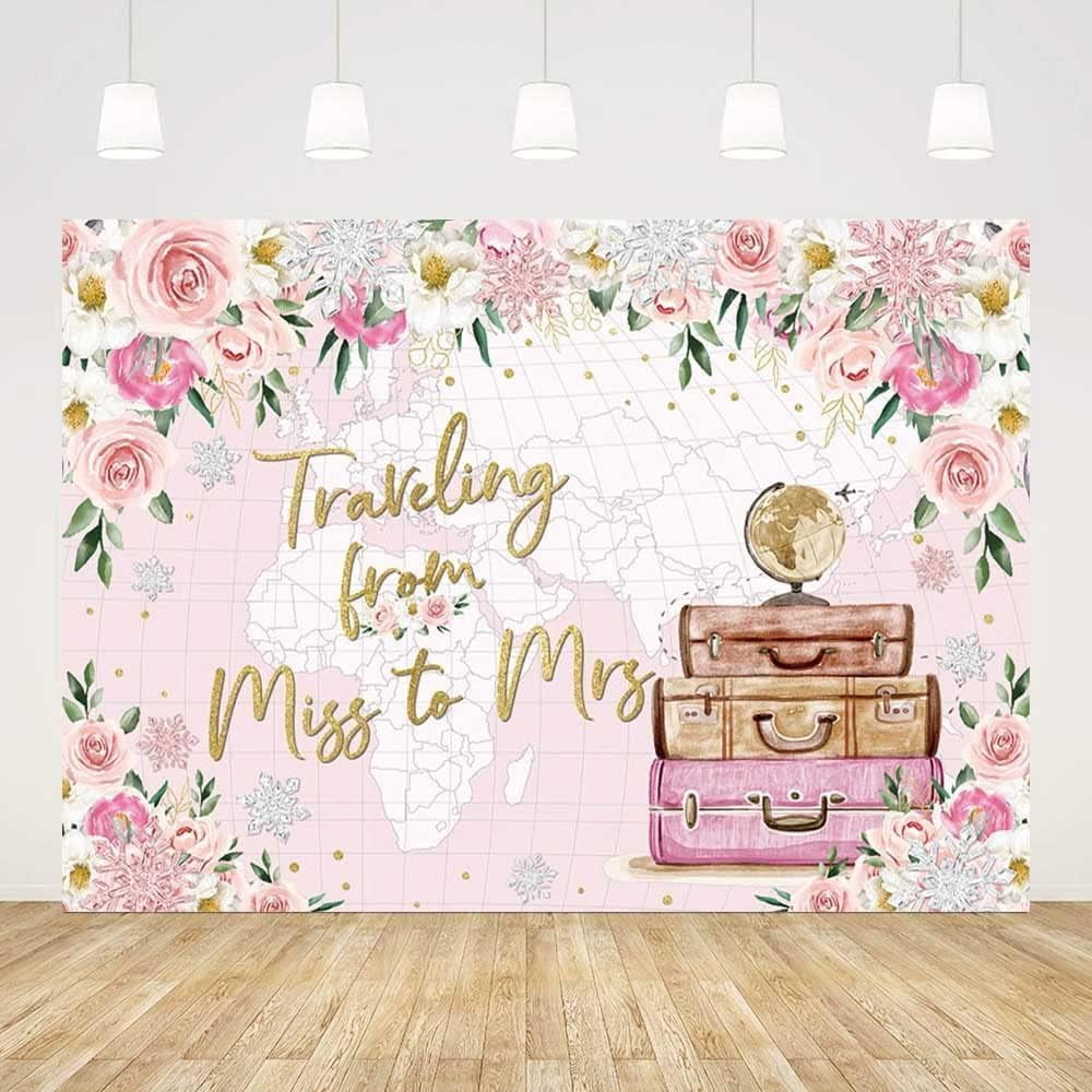 Miss to Mrs Bridal Shower Backdrop Traveling from Miss to Mrs Backdrop ...