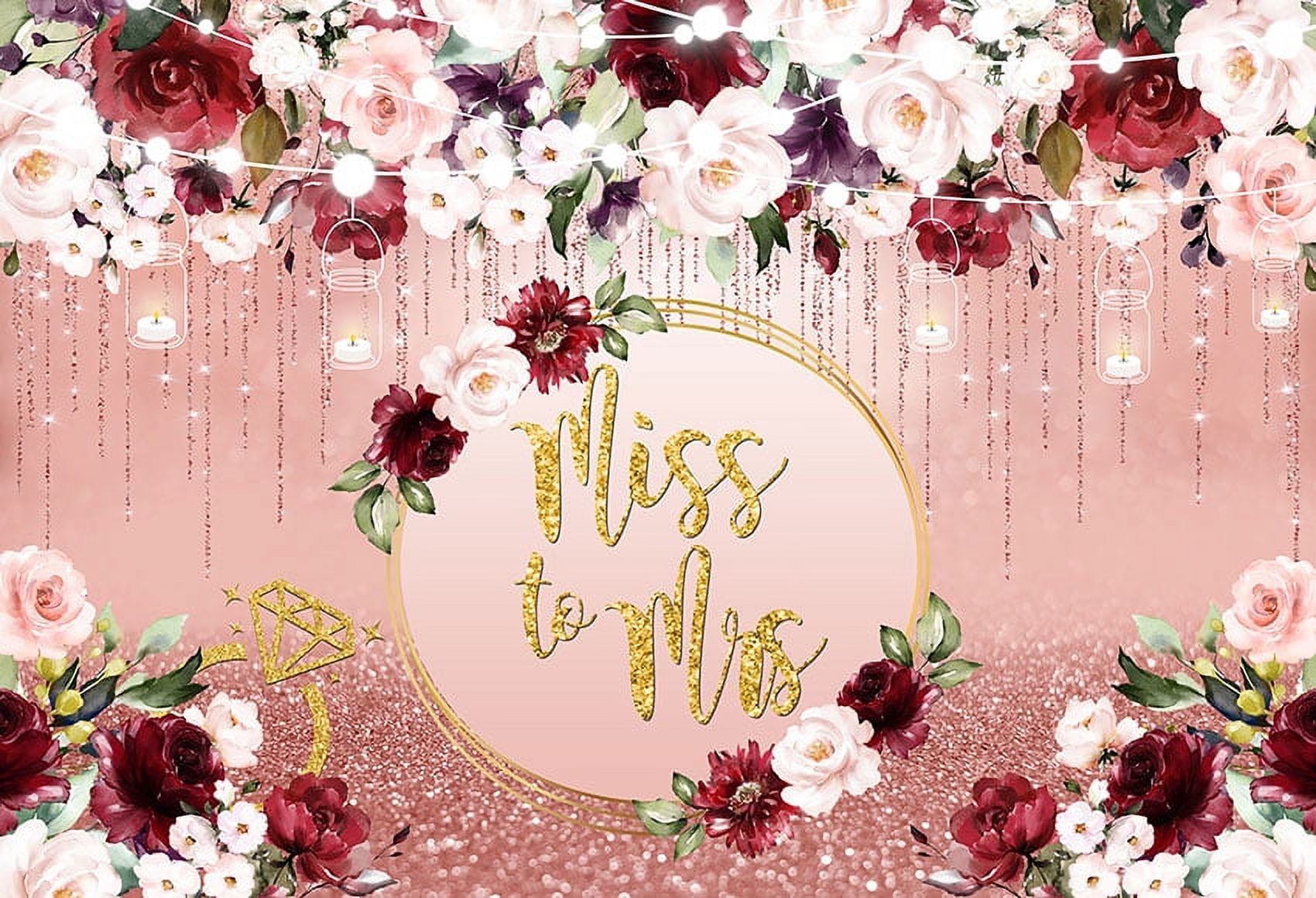 Miss & Mrs Wedding Bridal Shower Engagement Bride to Be Party Boho r ...