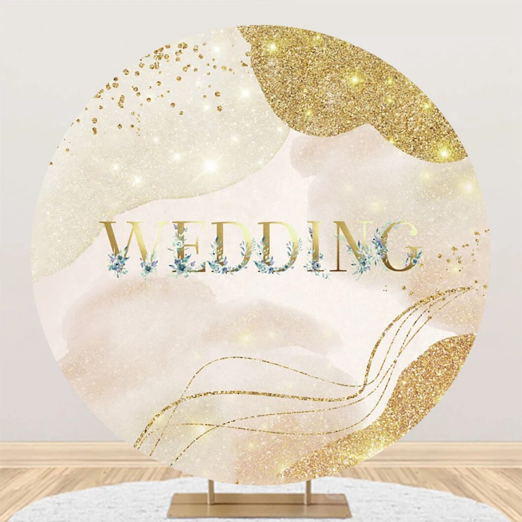 Miss & Mrs Wedding Round Backdrop Bridal Shower Rose Party Decor ...