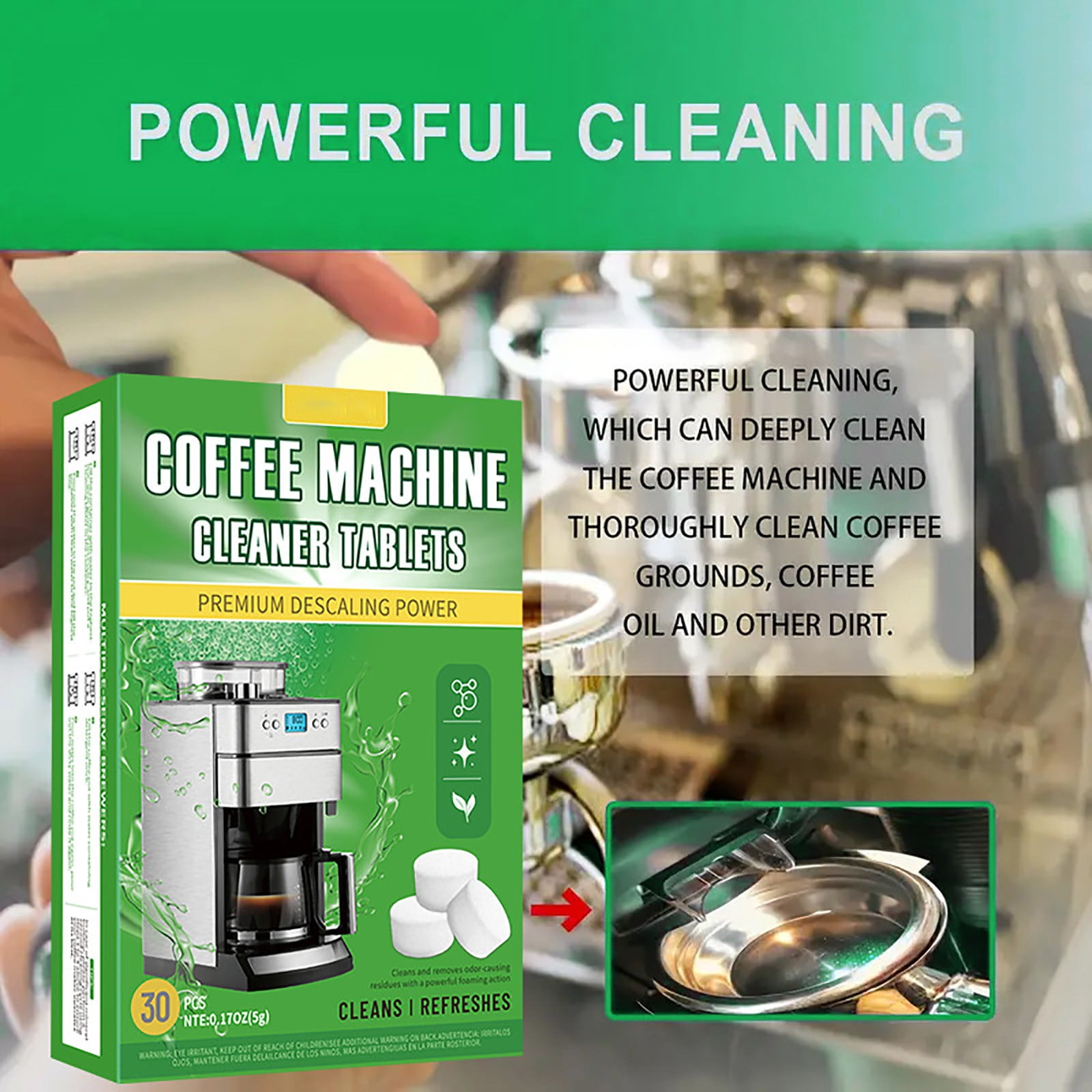 Don't Miss Out!Coffee Machine Cleaner Descaler 30 Pack,Compatible With ...
