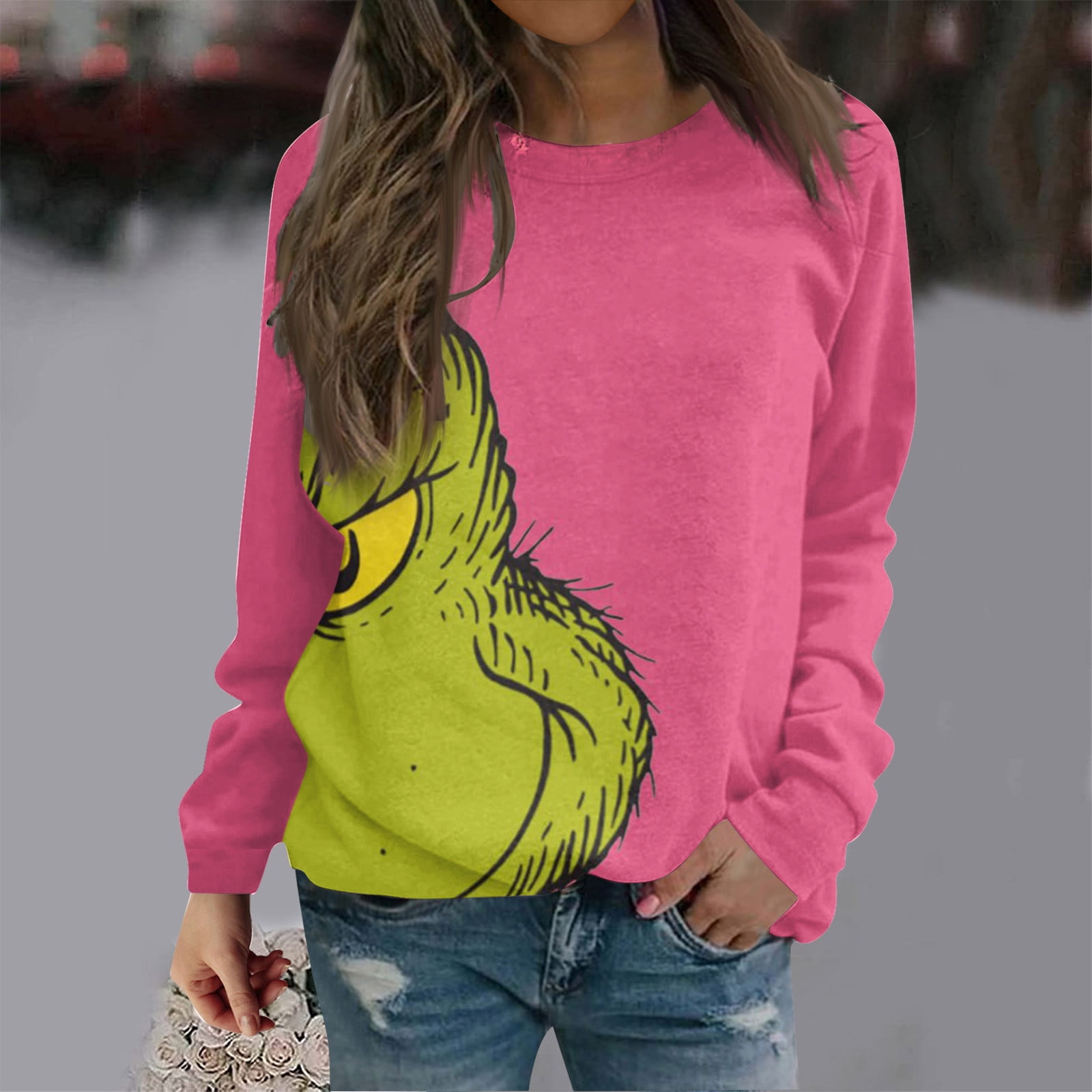 Don't Miss Out! Gomind Women's Grinch Printed Crewneck Sweatshirts ...