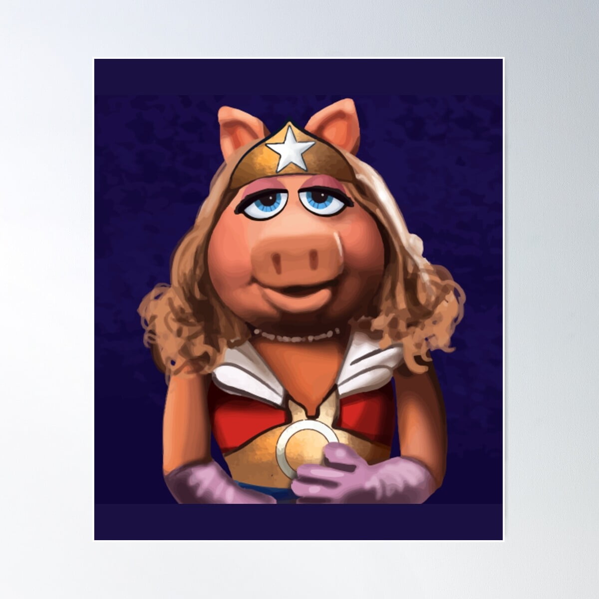 Miss Piggy Wonder Muppet Poster Wall Art, Modern Wall Decor For Living ...