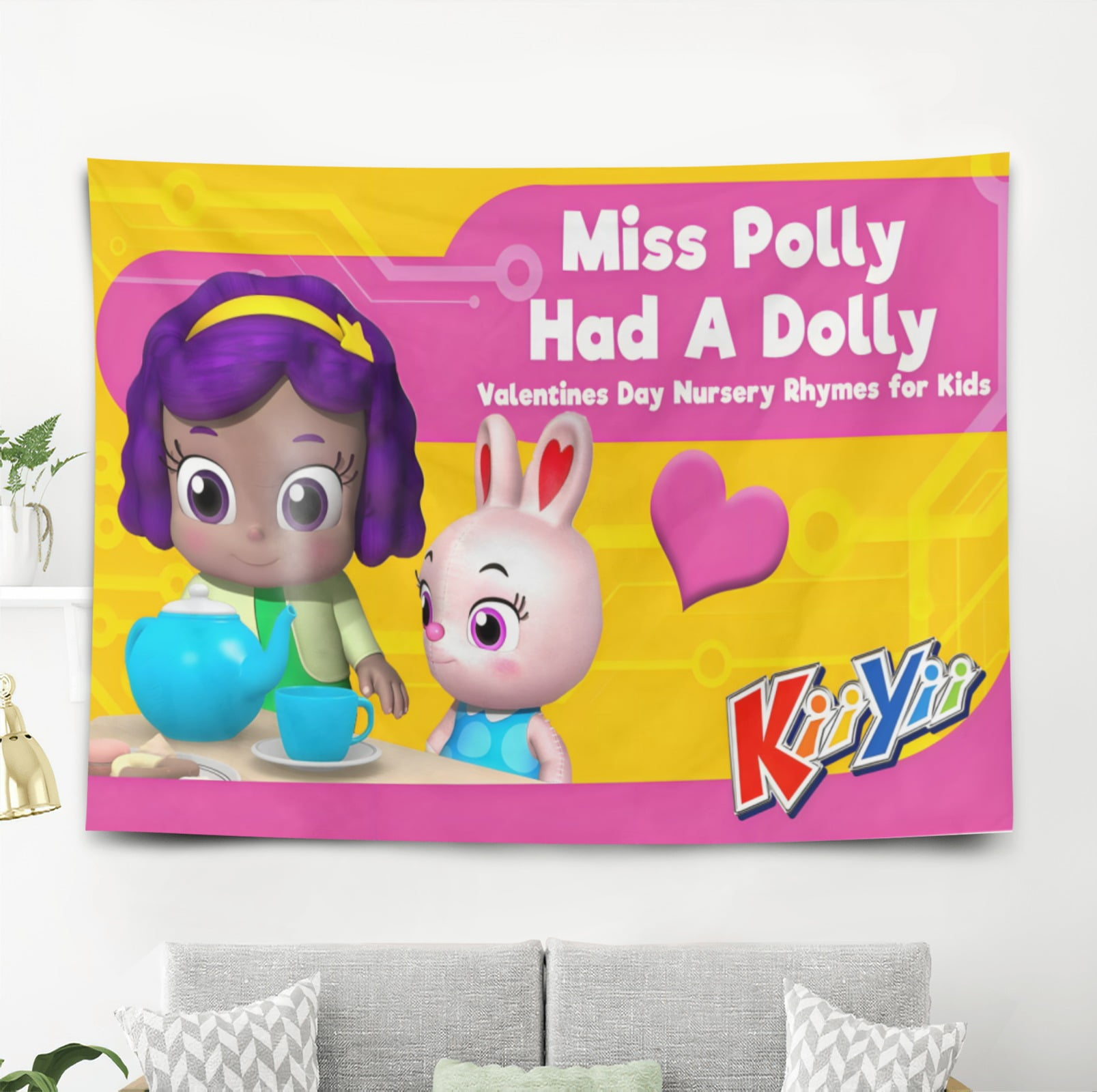Miss Polly Had a Doly Tapestry Gift Wall Hanging Backdrop for Room ...