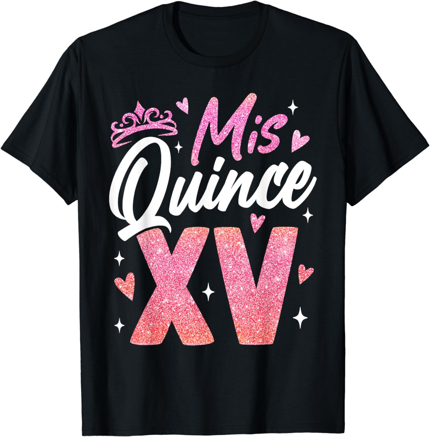 Miss Quince XV Birthday Girl Family Party Decorations T-Shirt - Walmart.com