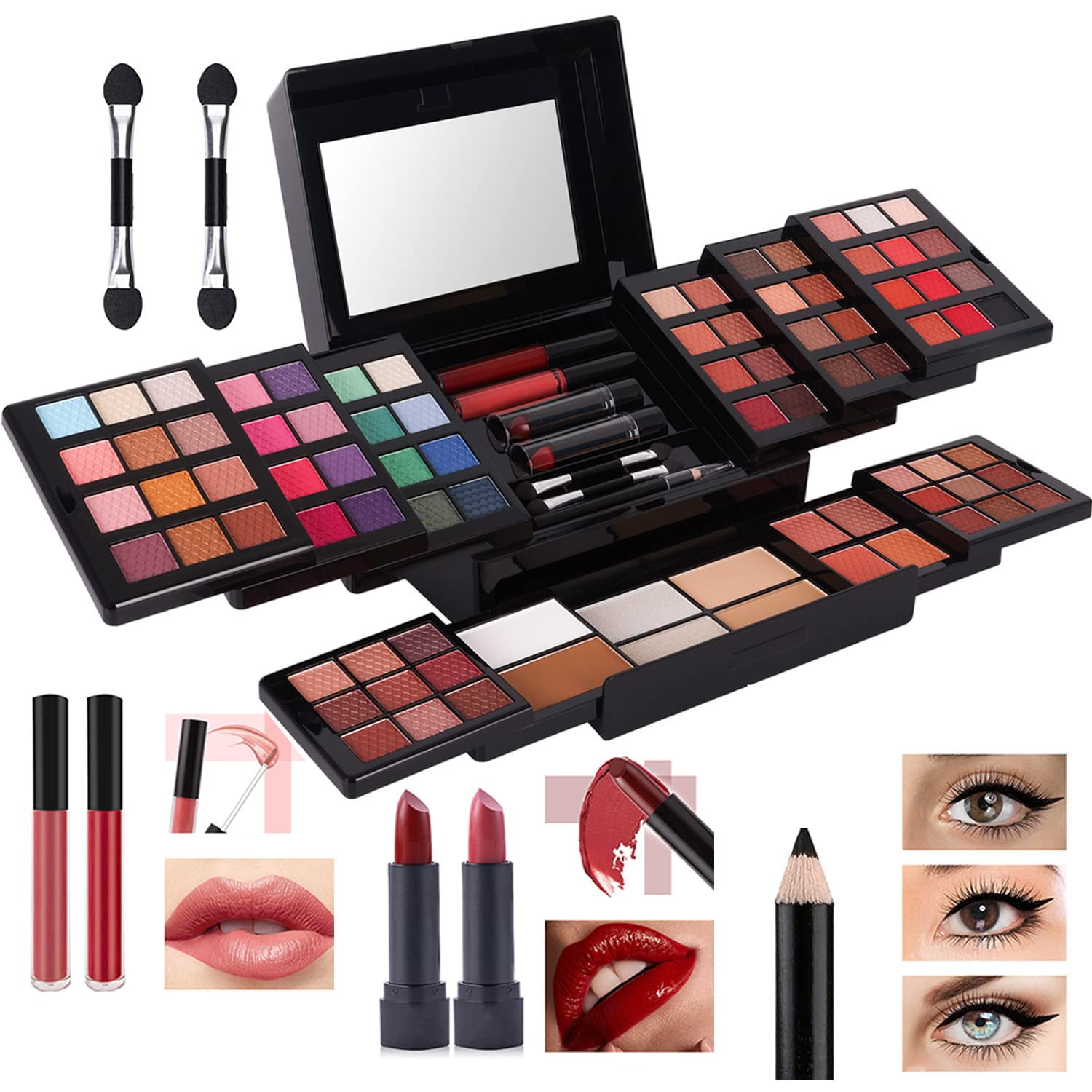 Miss Rose 88 Colors Makeup Kits for Women Girls Beginner,All in One ...