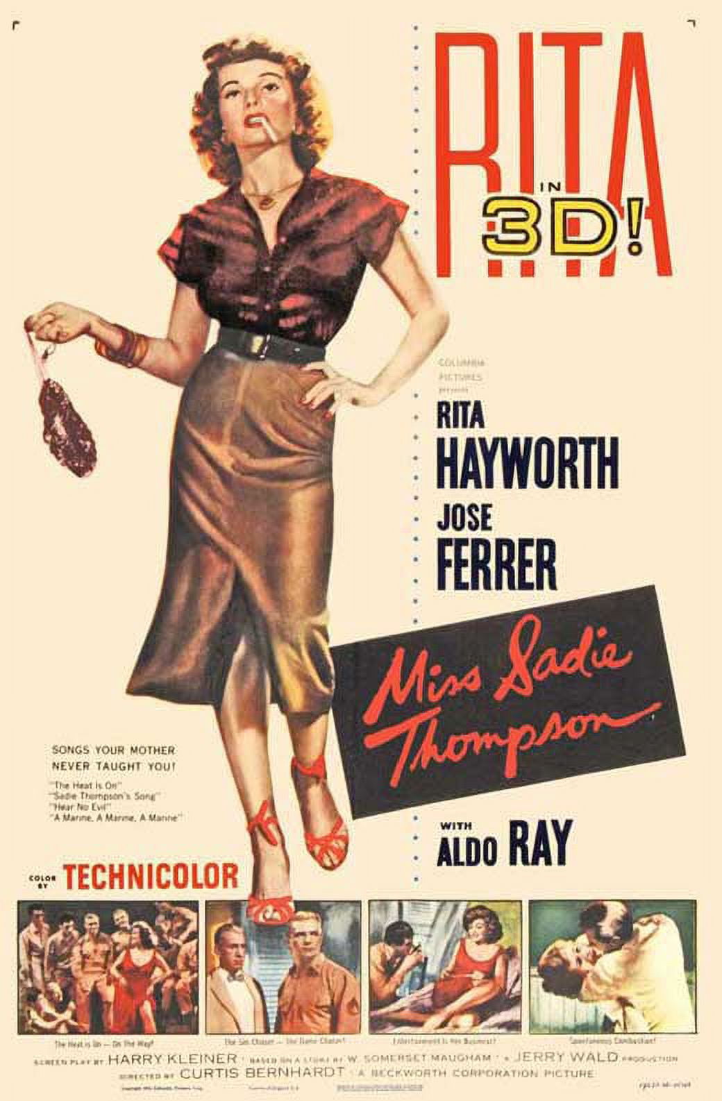 Miss Sadie Thompson POSTER (27x40) (1953) (Style B) - Walmart.com