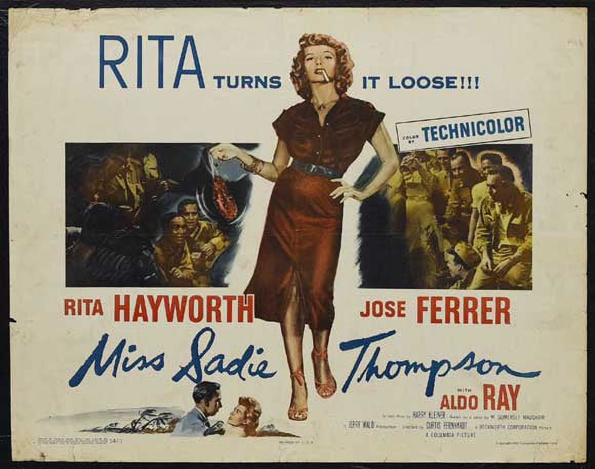 Miss Sadie Thompson - movie POSTER (Style B) (11" x 14") (1953 ...