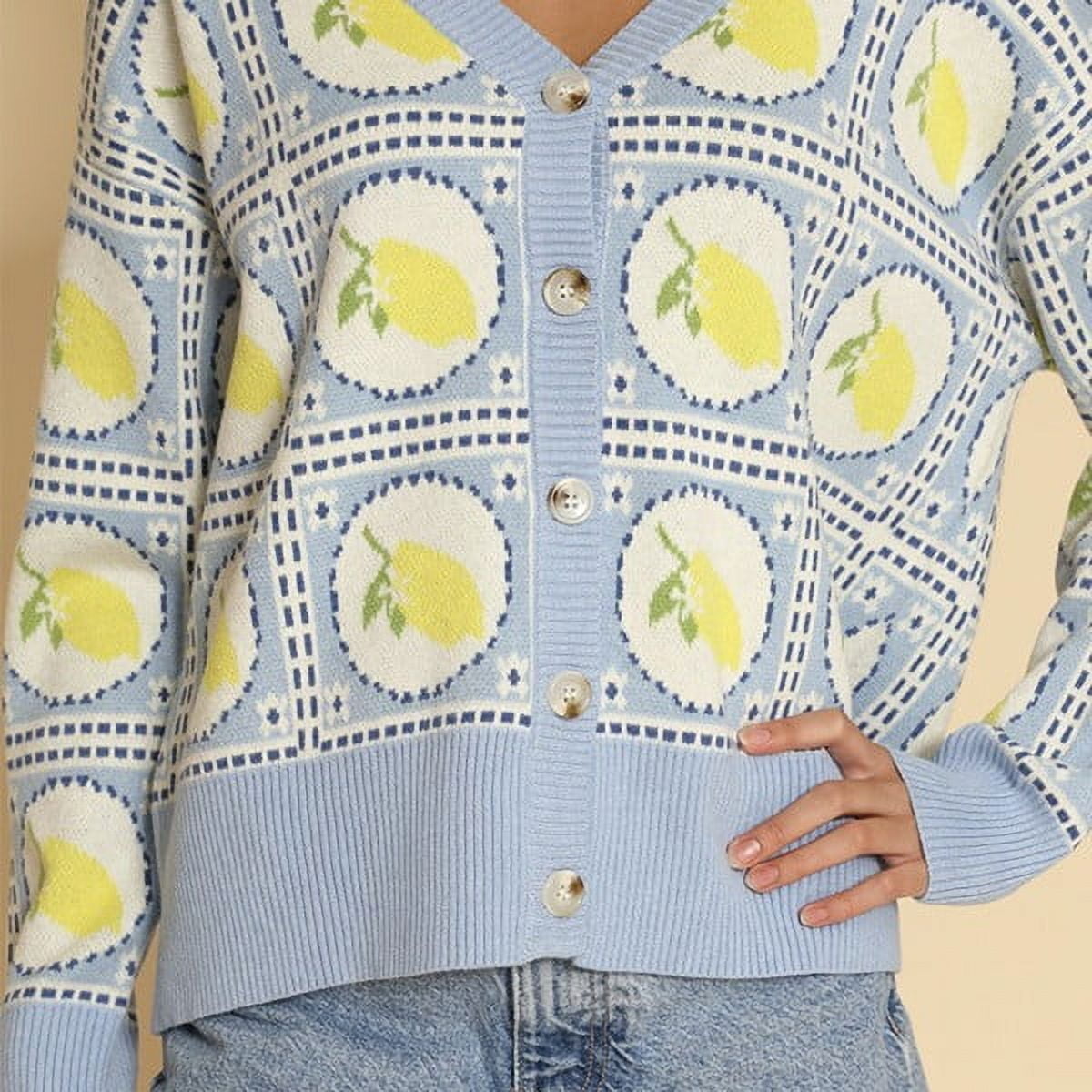 Miss Sparkling Lemon tiled cardigan - Walmart.com