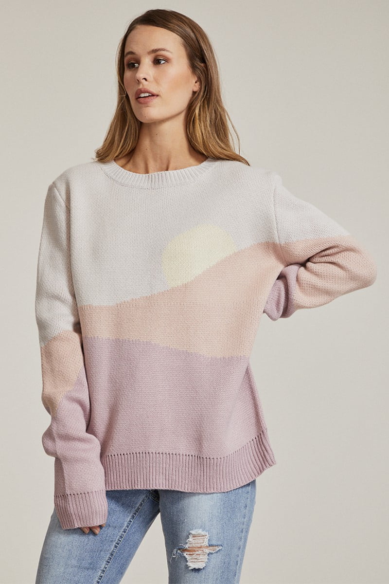 Miss Sparkling Oversized Sunset Sweater - Walmart.com