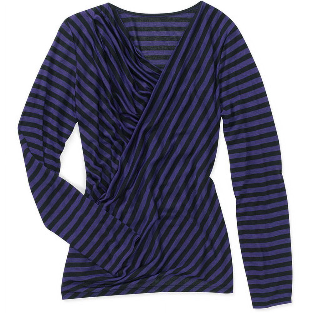 Miss Tina Women's Draped Front Knit Top - Walmart.com