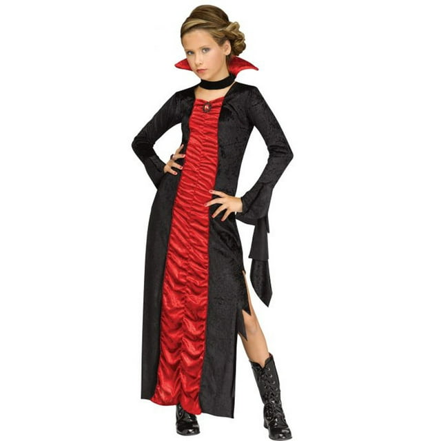 Miss Vamp Girls Child Gothic Halloween Classic Vampire Costume-M ...