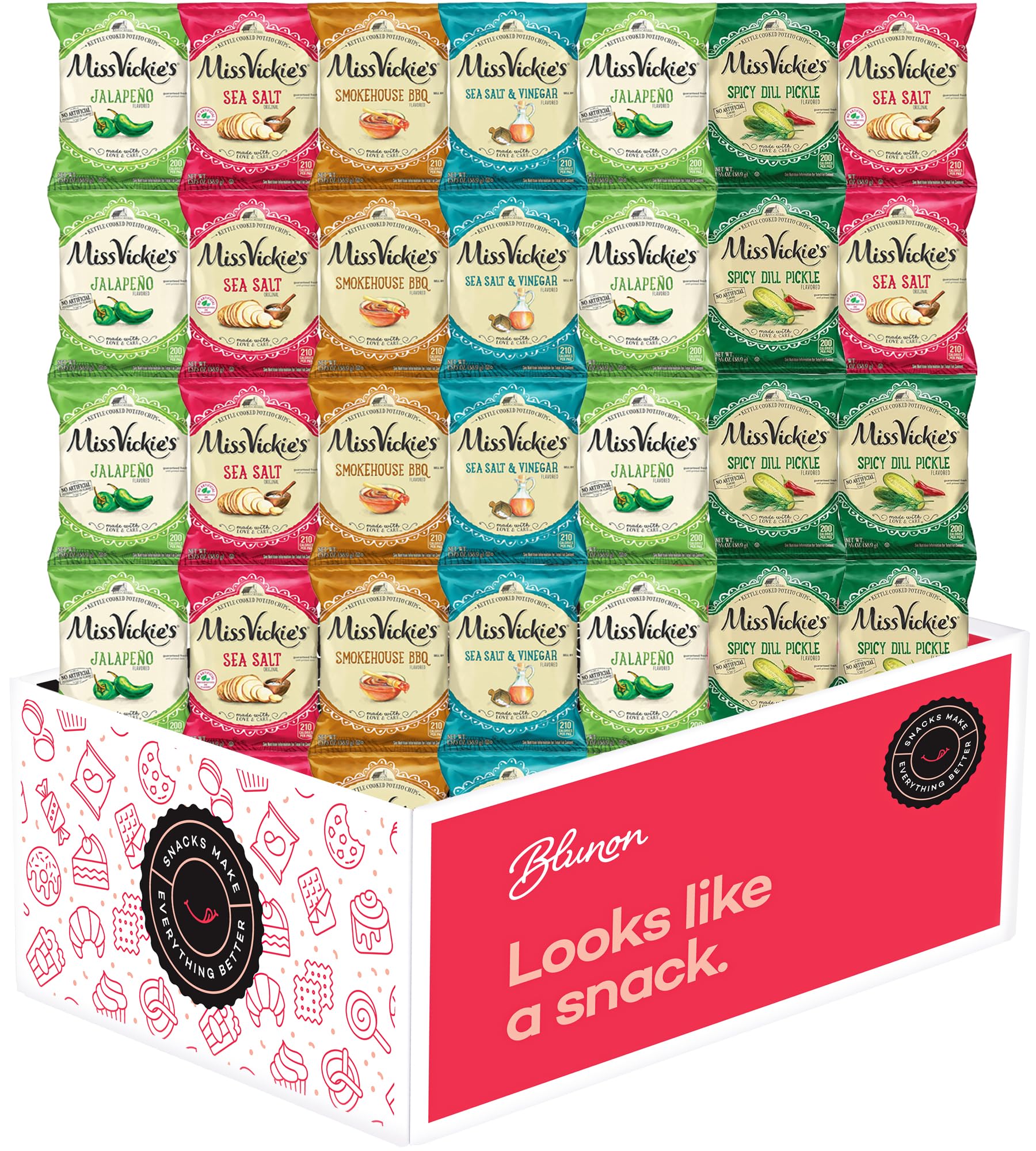 Miss Vickie Potato Chips Variety Pack - Kettle Cooked Bulk Assortment ...