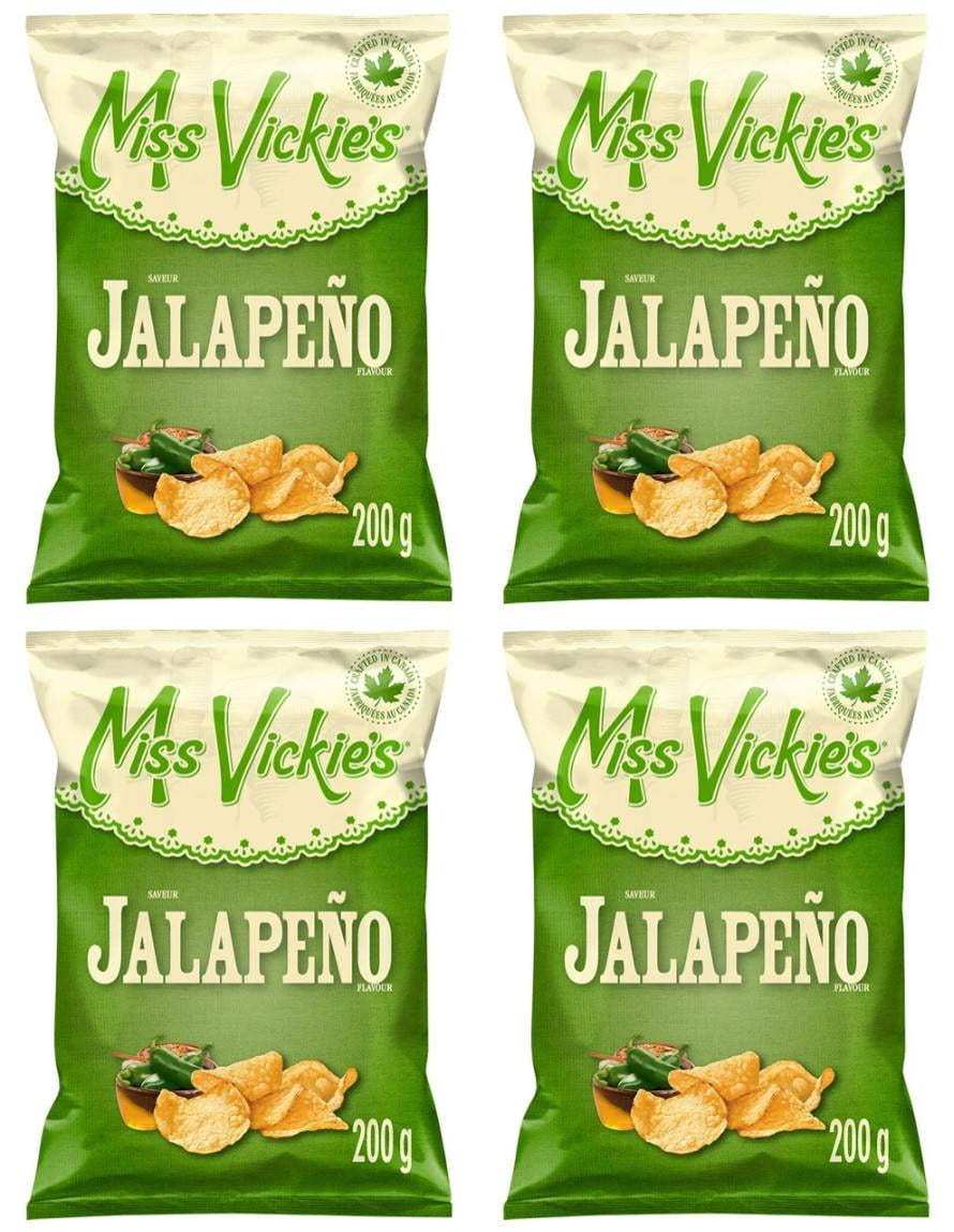 Miss Vickie's Jalapeno Flavor Kettle Cooked Potato Chips, 200g (4 Pack ...