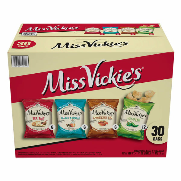 Miss Vickie's Kettle Cooked Potato Chips, Variety Pack - 30 Count (1.38 ...