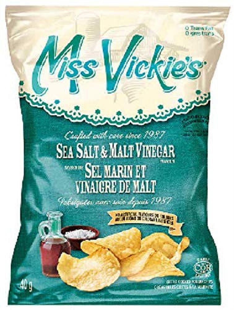 Miss Vickie's Sea Salt and Malt Vinegar Chips, 40 Bags of 40g Each ...