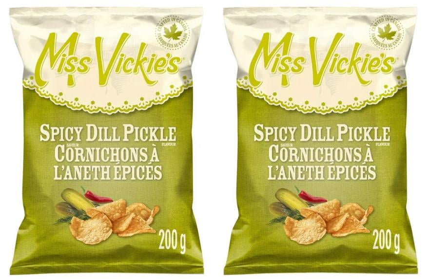 Miss Vickie's Spicy Dill Pickle Flavor Kettle Cooked Potato Chips, 200g ...