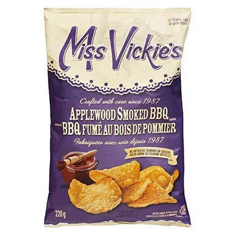 Miss Vickie's Cooked Applewood Smoked BBQ Potato Chips, 220g/7.8oz., Imported from Canada ...