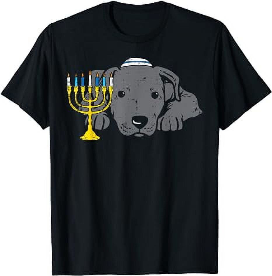 Miss soso's pet dogMenorah Hanukkah Pajamas Chanukah PJs T-Shirt ...