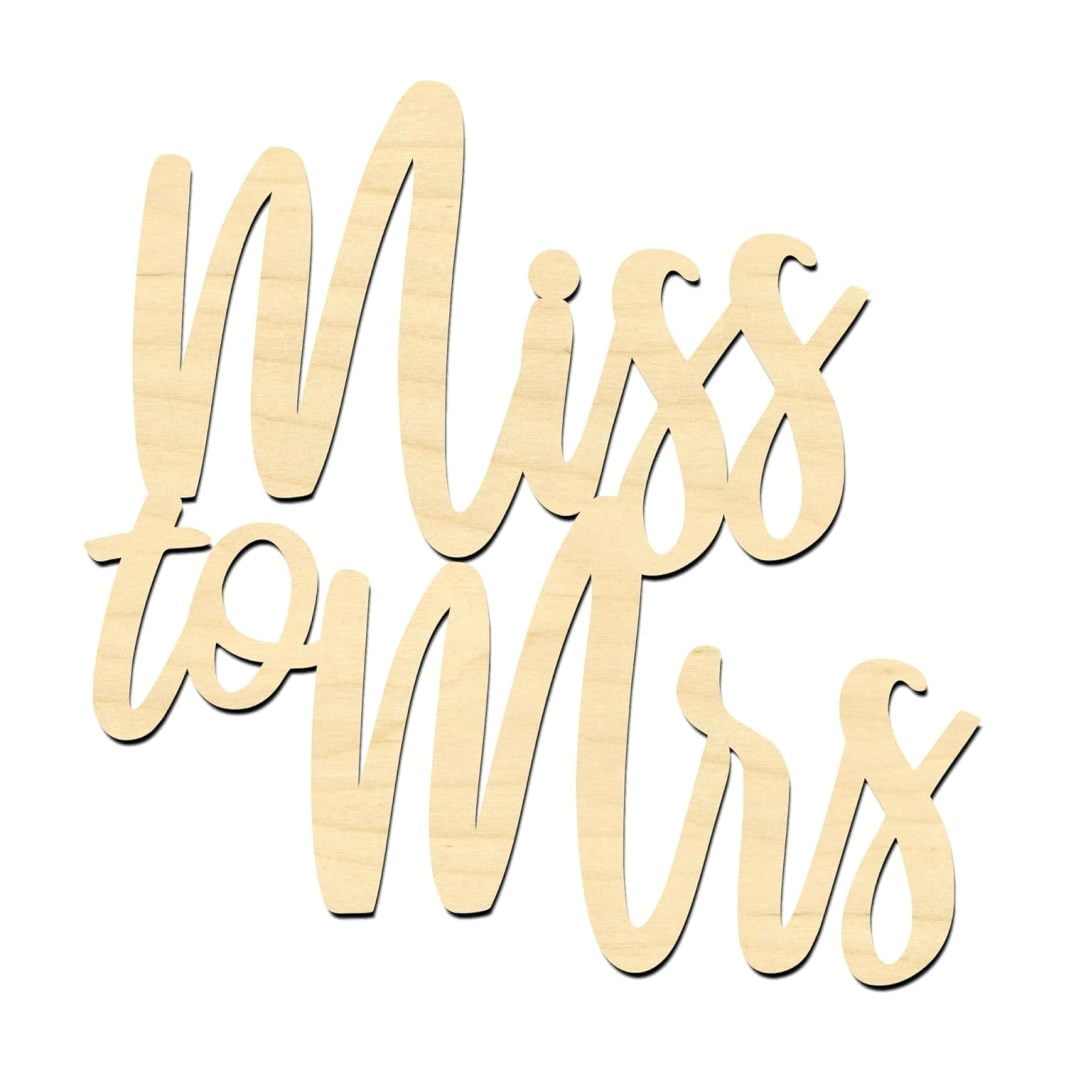 Miss to Mrs Sign- Wooden Bridal Shower Sign - Walmart.com