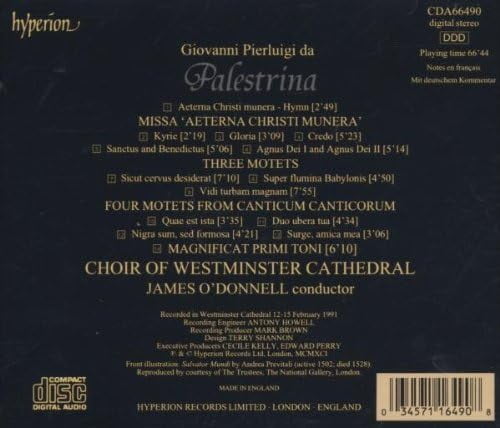 Giovanni Pierluigi da Palestrina Missa Aeterna Christi Munera (CD ...