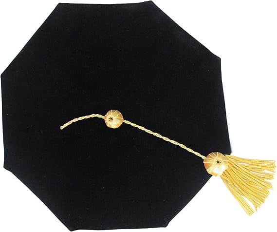 Misscom Graduation Doctoral Tam Velvet 8 Sided Unisex Graduation Cap ...