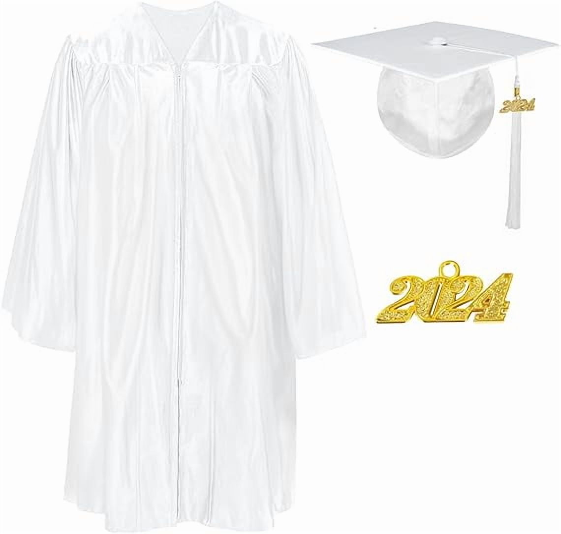 Misscom Kids Shiny Cap Gown with Tassel 2025 Kids Graduation Sets for ...