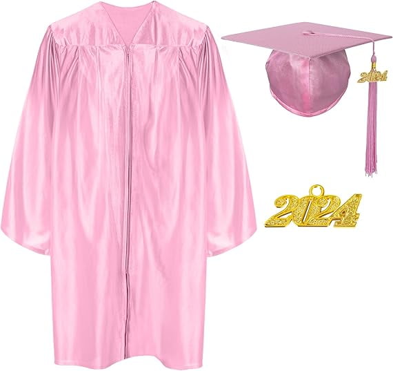 Misscom Kids Shiny Cap Gown with Tassel 2025 Kids Graduation Sets for ...