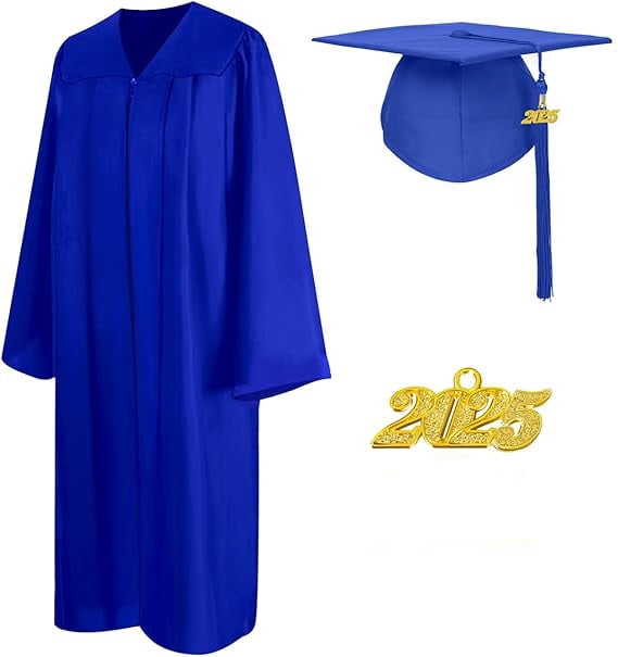 Misscom Matte Graduation Cap Gown Set with 2025 Tassel for High School ...