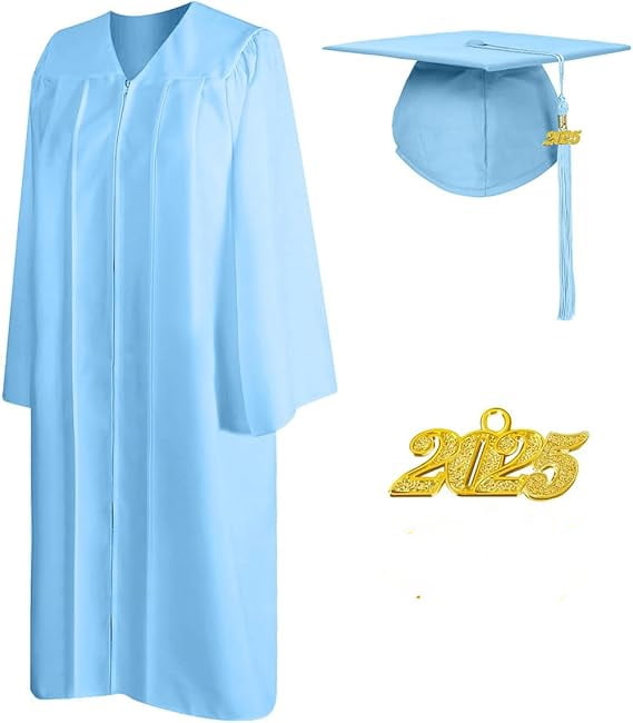 Misscom Matte Graduation Cap Gown Set with 2025 Tassel for High School ...
