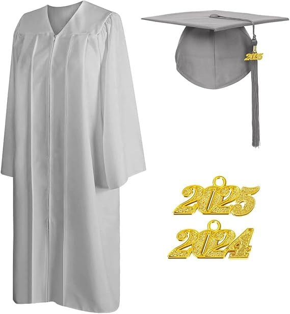 Misscom Matte Graduation Cap Gown Set with 2025 Tassel for High School ...