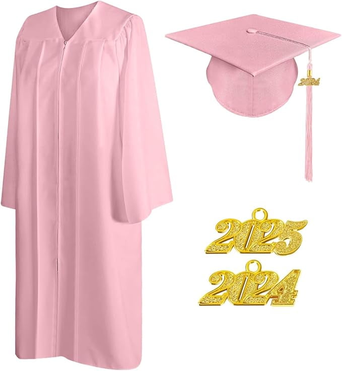 Misscom Matte Unisex Graduation Cap and Gown 2025 Set with Tassel for ...