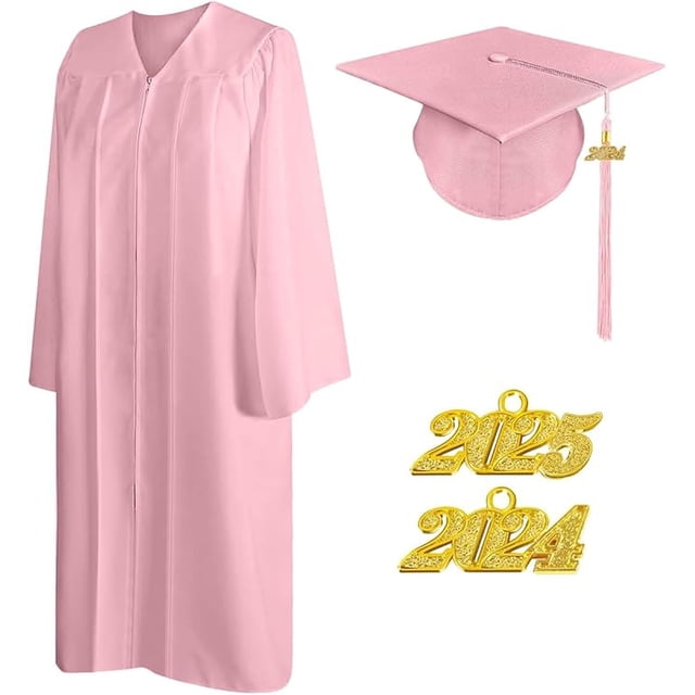 Misscom Matte Unisex Graduation Cap and Gown 2025 Set with Tassel for ...