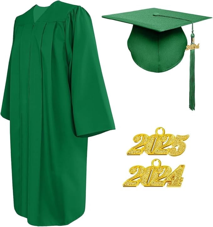 Misscom Matte Unisex Graduation Cap and Gown 2025 Set with Tassel for ...