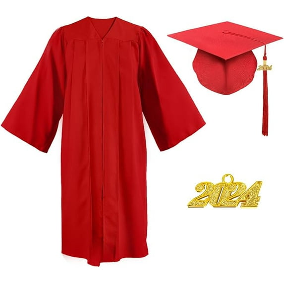 Misscom Matte Unisex Graduation Cap and Gown 2025 Set with Tassel for ...