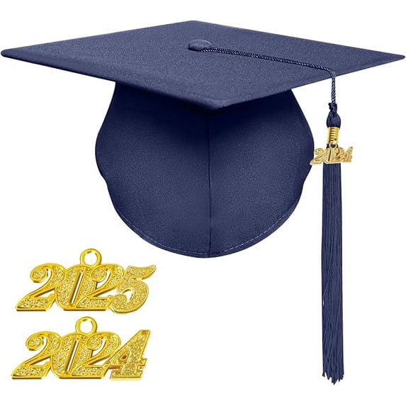 Misscom Unisex Matte Graduation Cap with 2025 Year Charm for Adult ...
