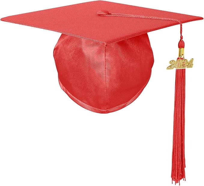 Misscom Unisex Shiny Adult Graduation Cap with 2025 Charm Tassel for ...