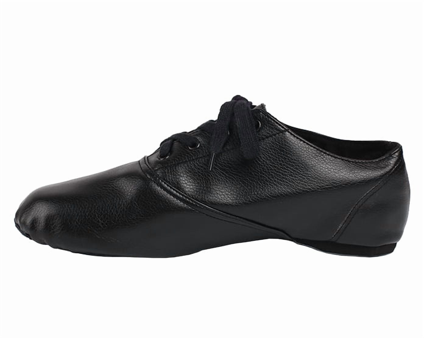 Missfiona Jazz Leather Lace-up Practice Dancing Shoes for Women Split ...