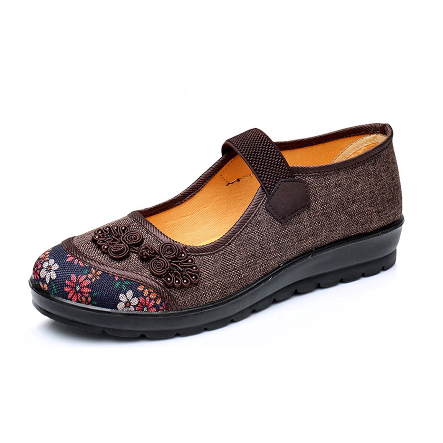Missfiona Women's Mary Jane Shoes Comfortable Casual Cloth Shoes Old ...