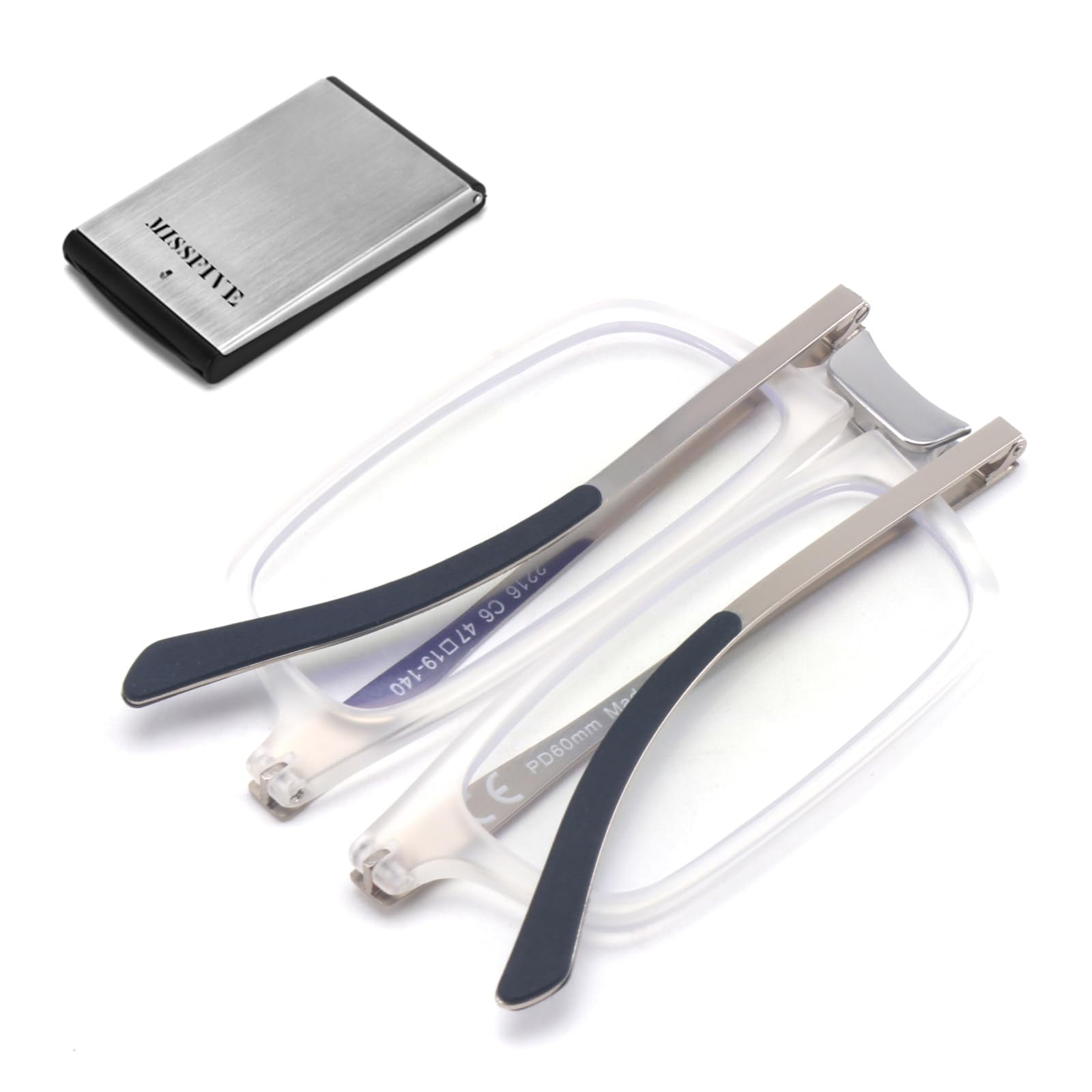 Missfive Folding Foldable Reading Glasses for Men Women Portable Travel ...