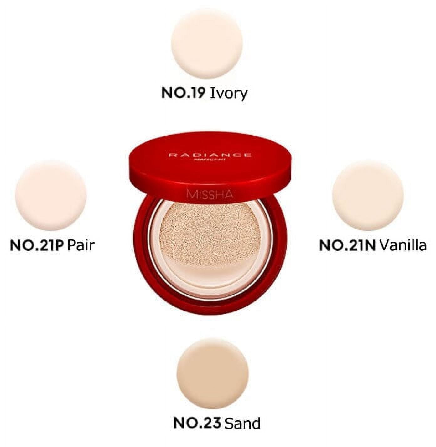 Missha Radiance Perfect Fit Cushion Foundation SPF50+ PA+++ 15g 0.52oz No.19 Ivory - Walmart.com