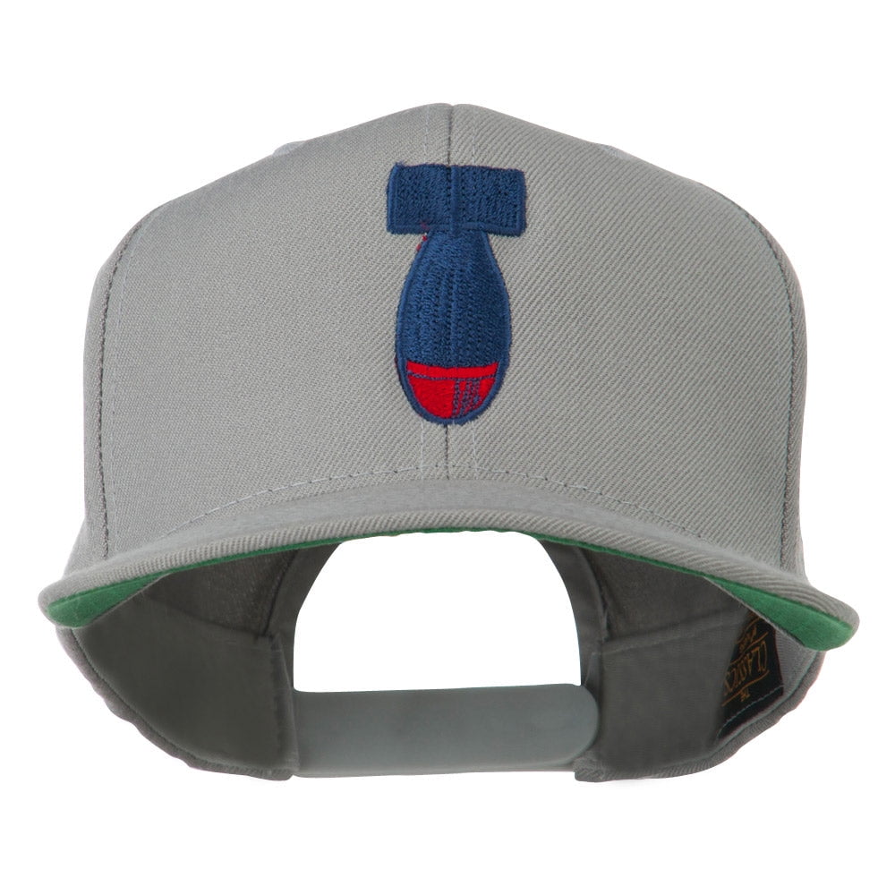 Missile Flat Bill Embroidered Baseball Cap - Silver OSFM - Walmart.com