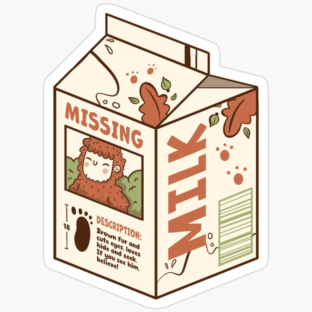 Missing Bigfoot Sticker Phone Decal Water Bottle Stickers Car Decals, Laptop Sticker - Walmart.com