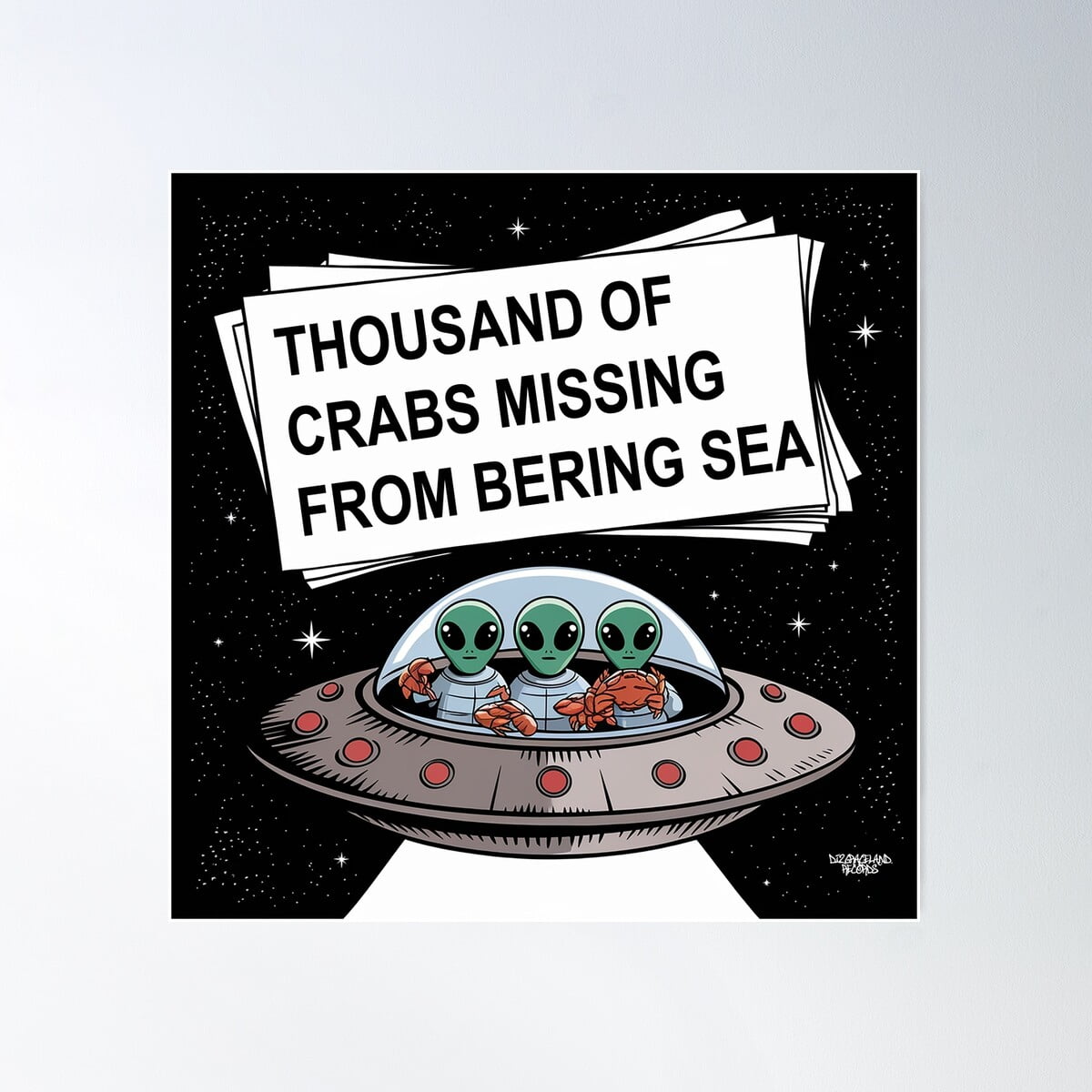 Missing Crabs Poster Wall Art, Modern Wall Decor For Living Room ...