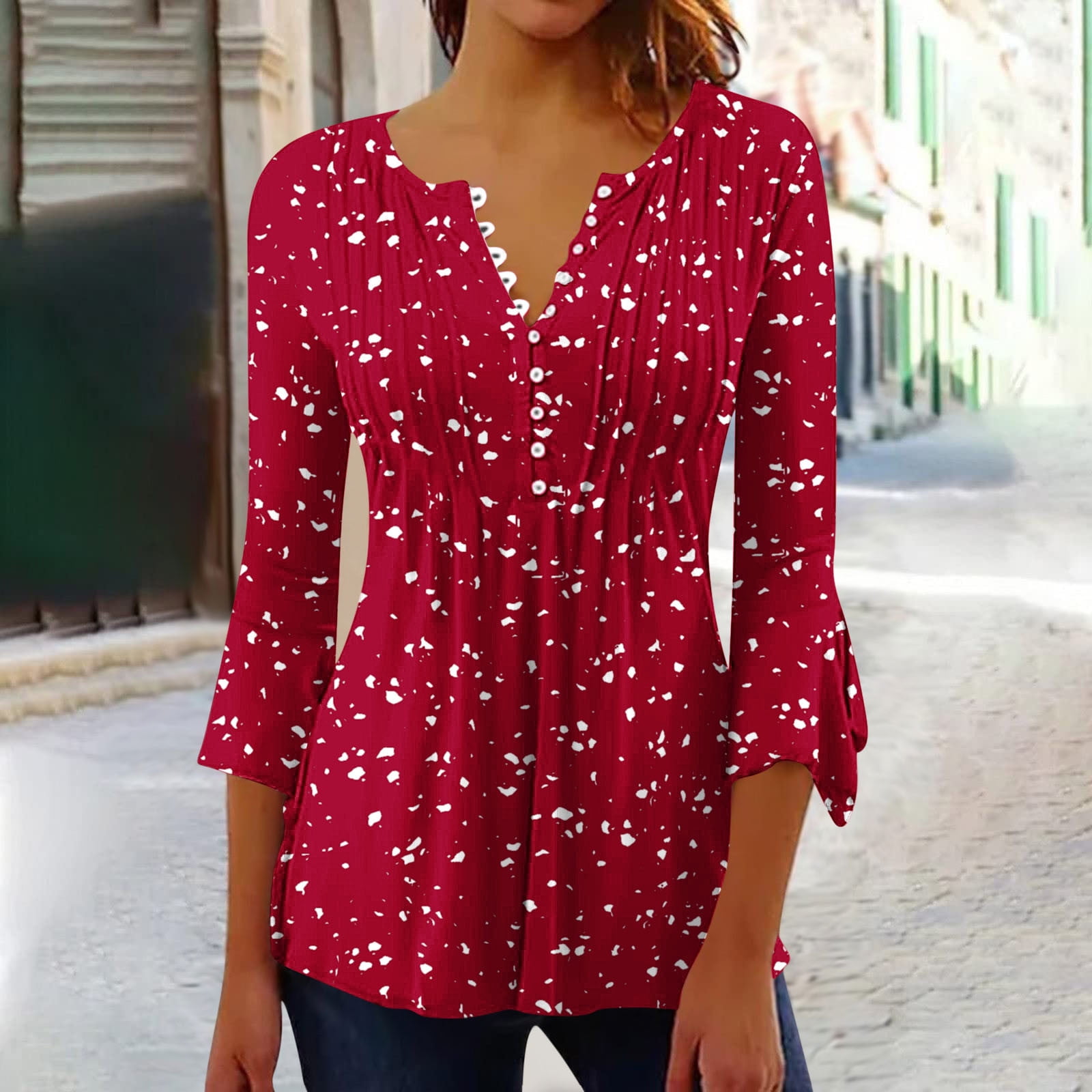 Missing Items From Delivery Three Quarter Sleeve Tops Woman Floral ...