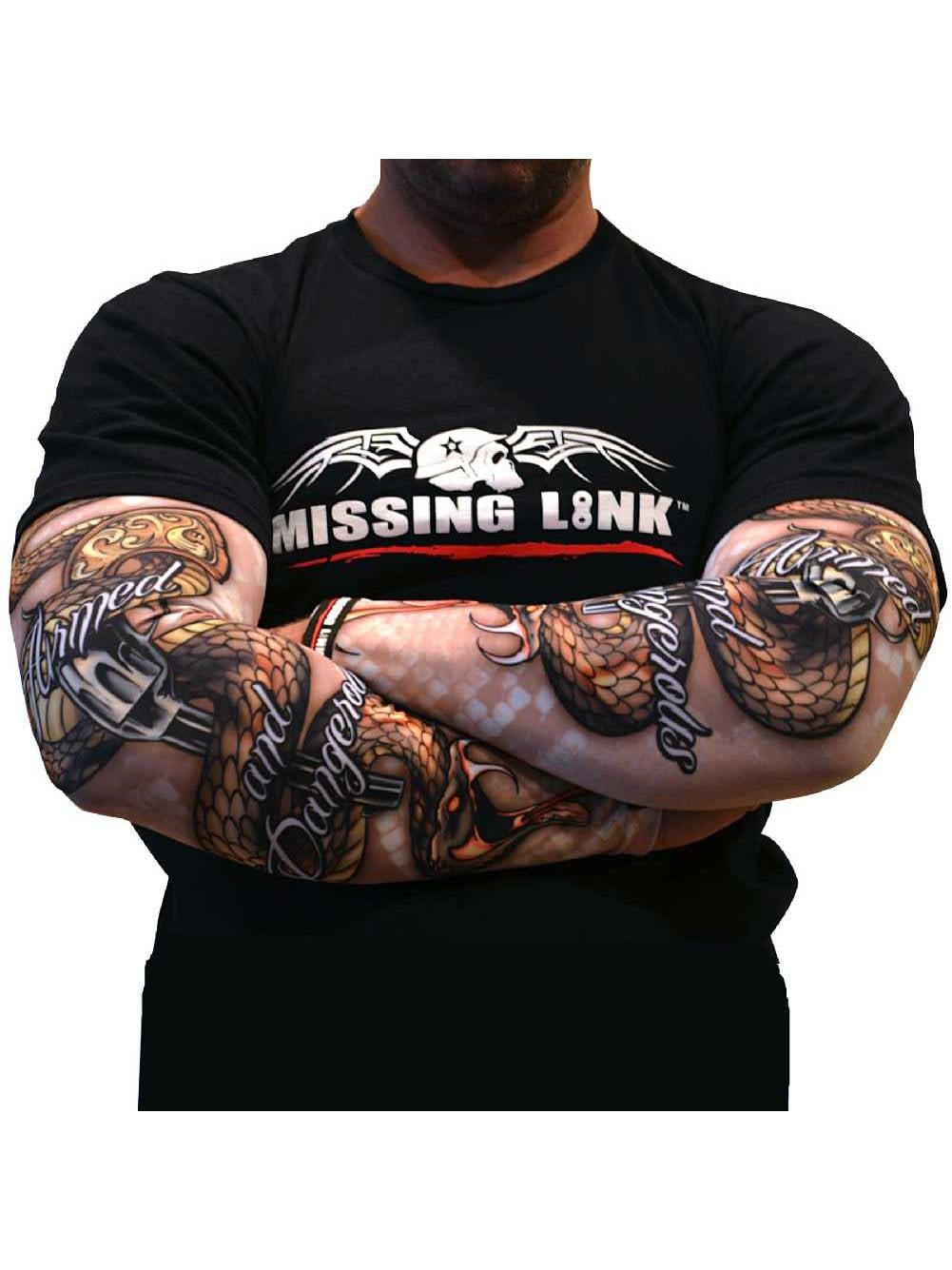 Missing Link Arm Pro Armed & Dangerous Mens Compression Sleeve Brown ...
